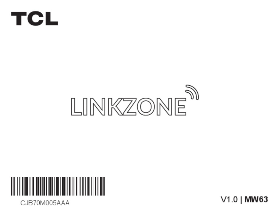 TCL LINKZONE MW63 MANUAL Pdf Download | ManualsLib