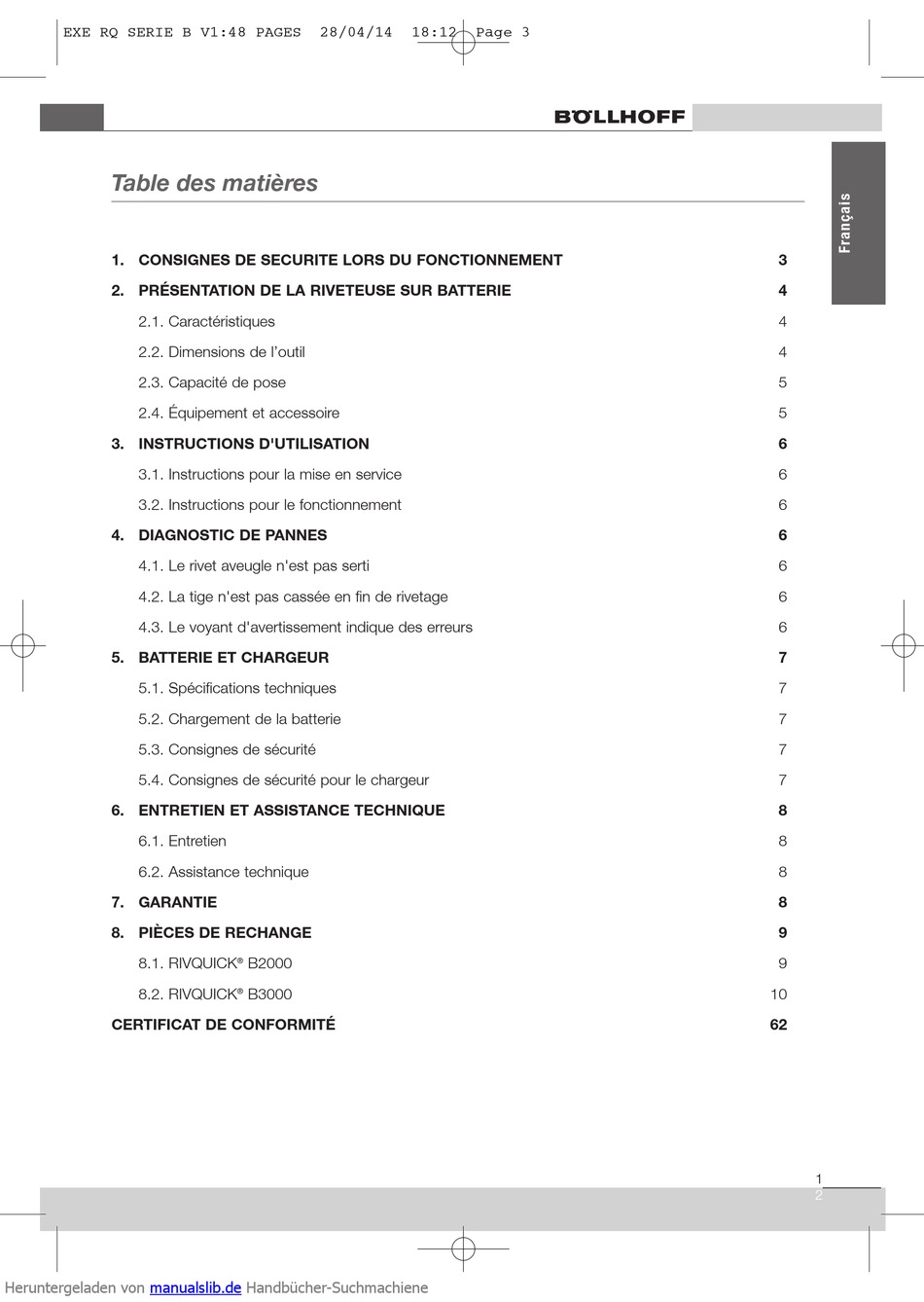 Bollhoff Rivquick B2000 Manual Pdf Download Manualslib