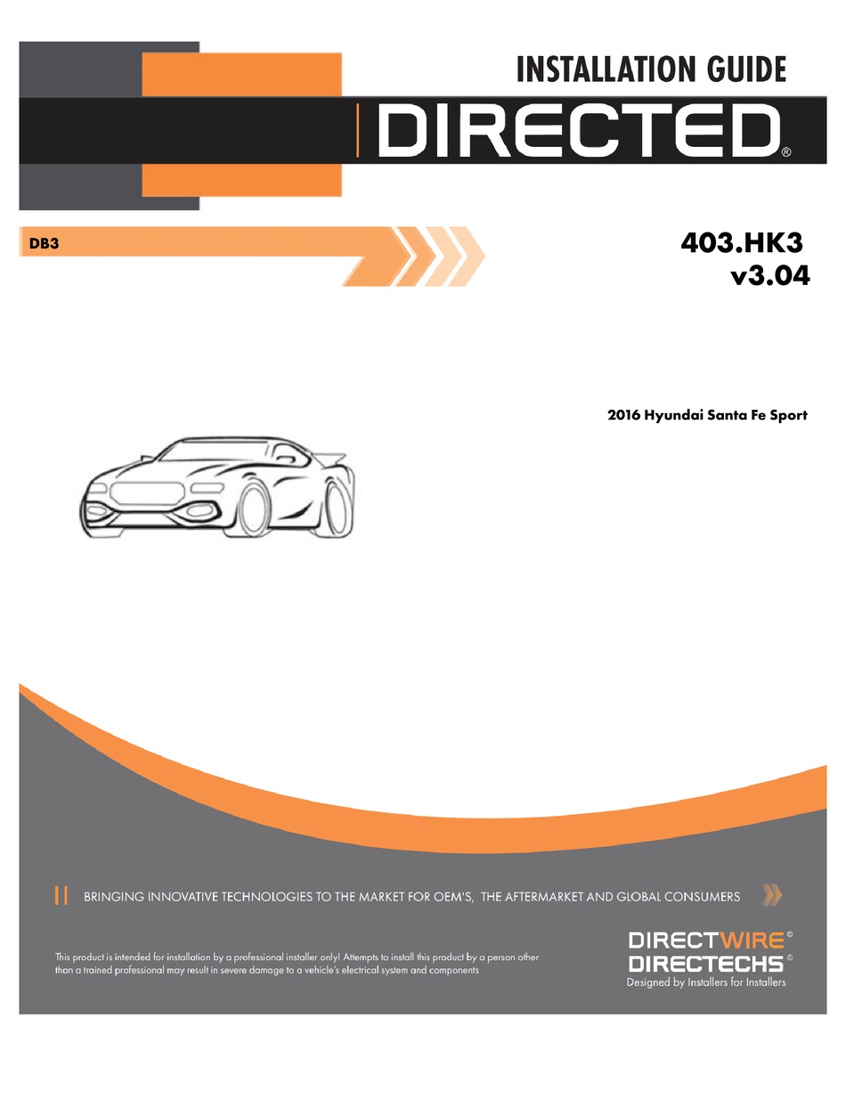 DIRECTED DIRECTECHS DB3 INSTALLATION MANUAL Pdf Download | ManualsLib