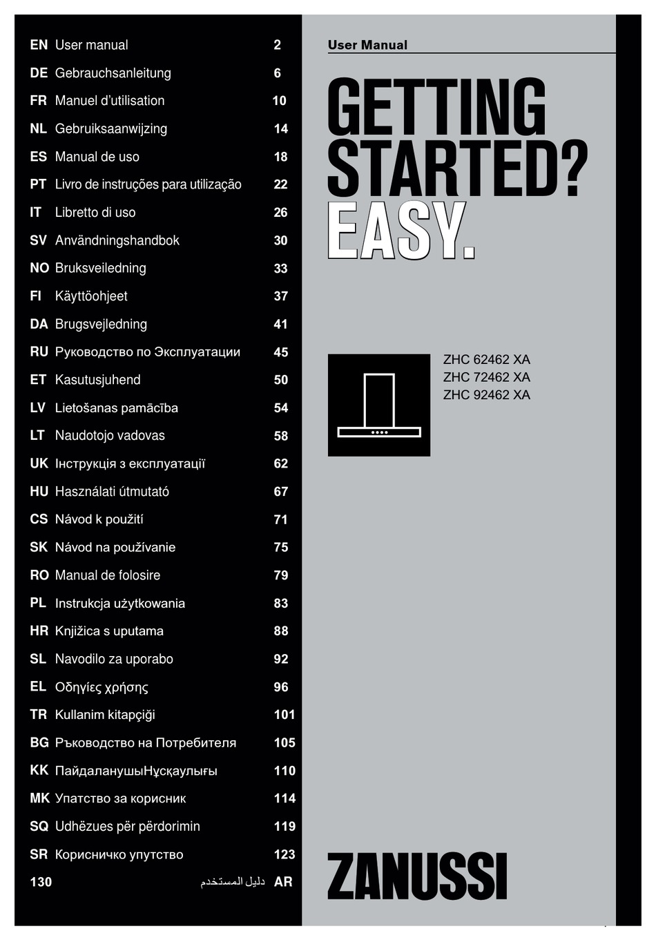 Zanussi Zhc 62462 Xa User Manual Pdf Download Manualslib 