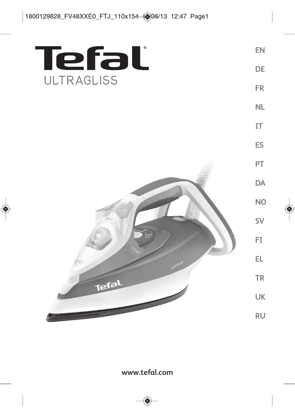 TEFAL ULTRAGLISS 60 MANUAL Pdf Download | ManualsLib