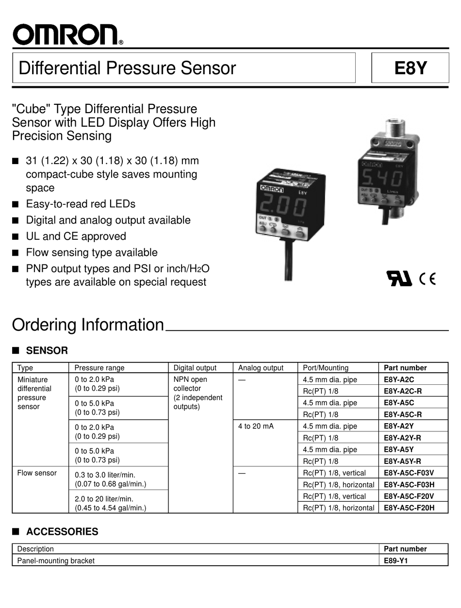 Omron E8y Manual Pdf Download Manualslib