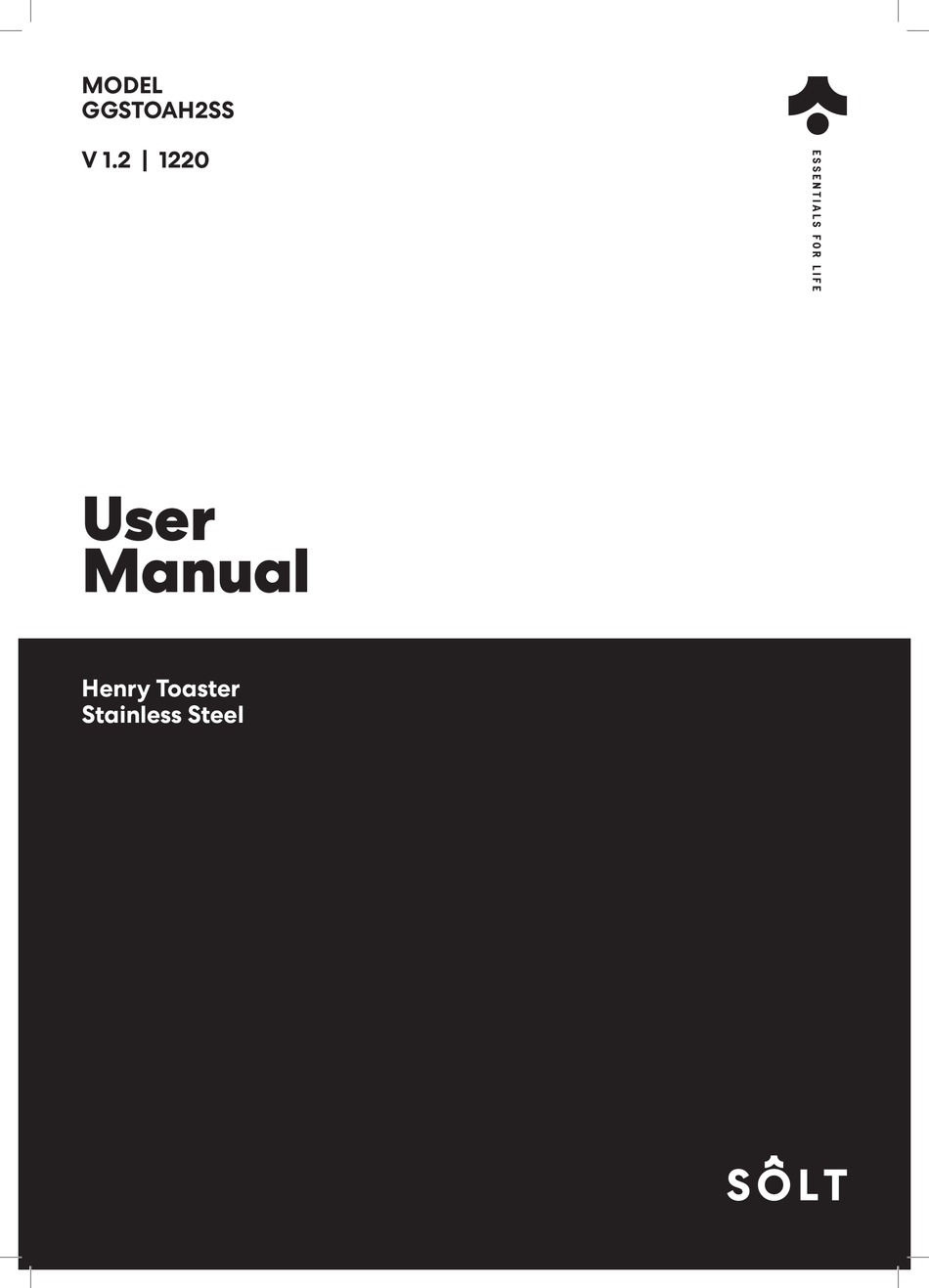 SOLT GGSTOAH2SS USER MANUAL Pdf Download | ManualsLib