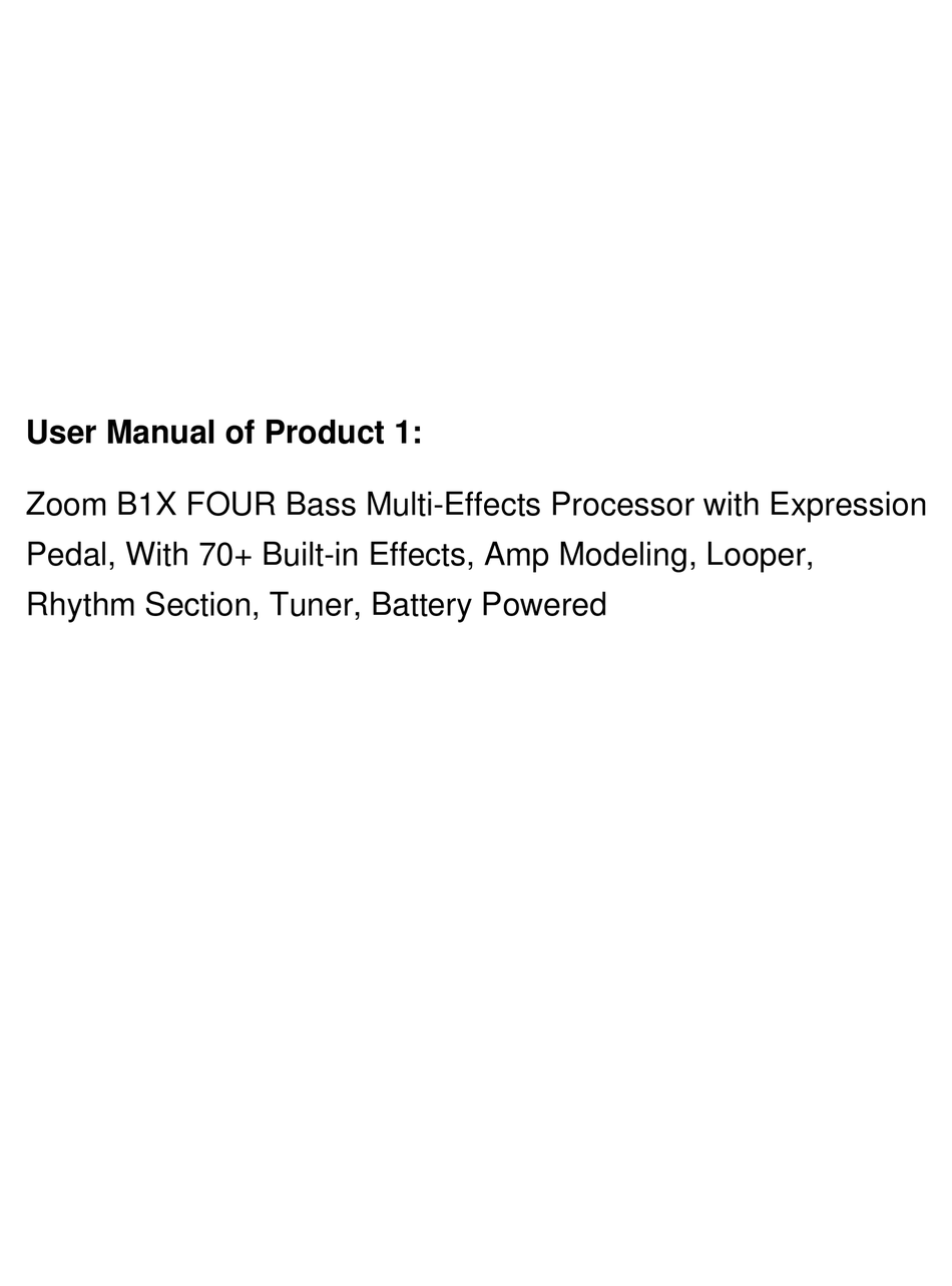 ZOOM B1X FOUR OPERATION MANUAL Pdf Download ManualsLib zoom-b1x-four-operation-manual-pdf-download-manualslib