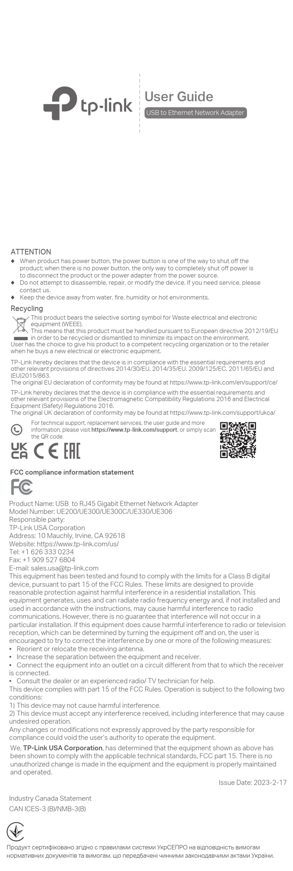 TP-LINK UE306 USER MANUAL Pdf Download | ManualsLib
