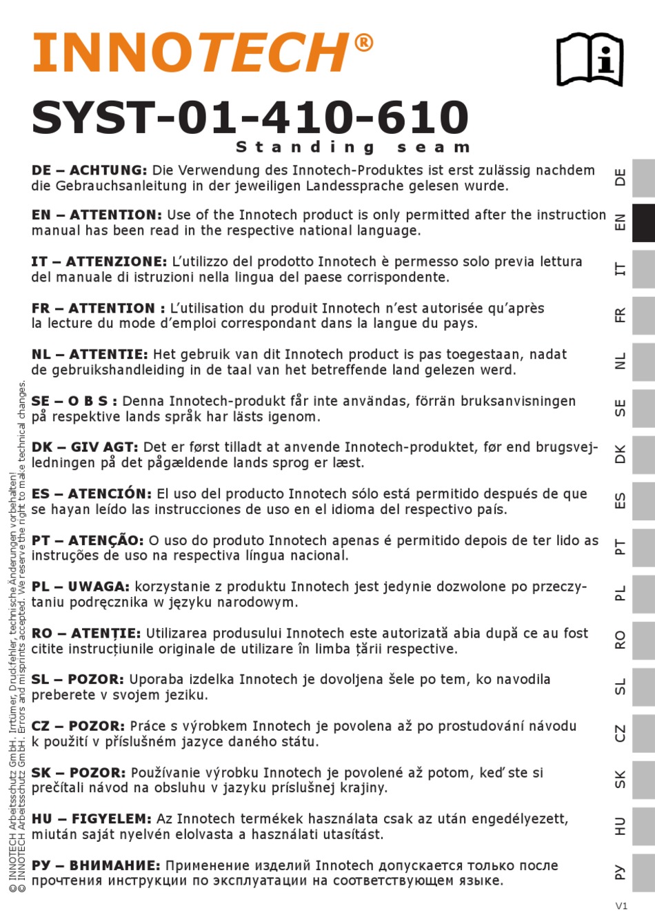 INNOTECH SYST-01-410-610 MANUAL Pdf Download | ManualsLib