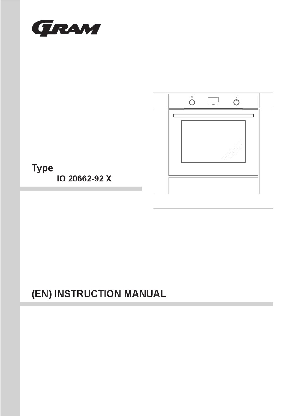 GRAM IO 20662-92 X INSTRUCTION MANUAL Pdf Download | ManualsLib