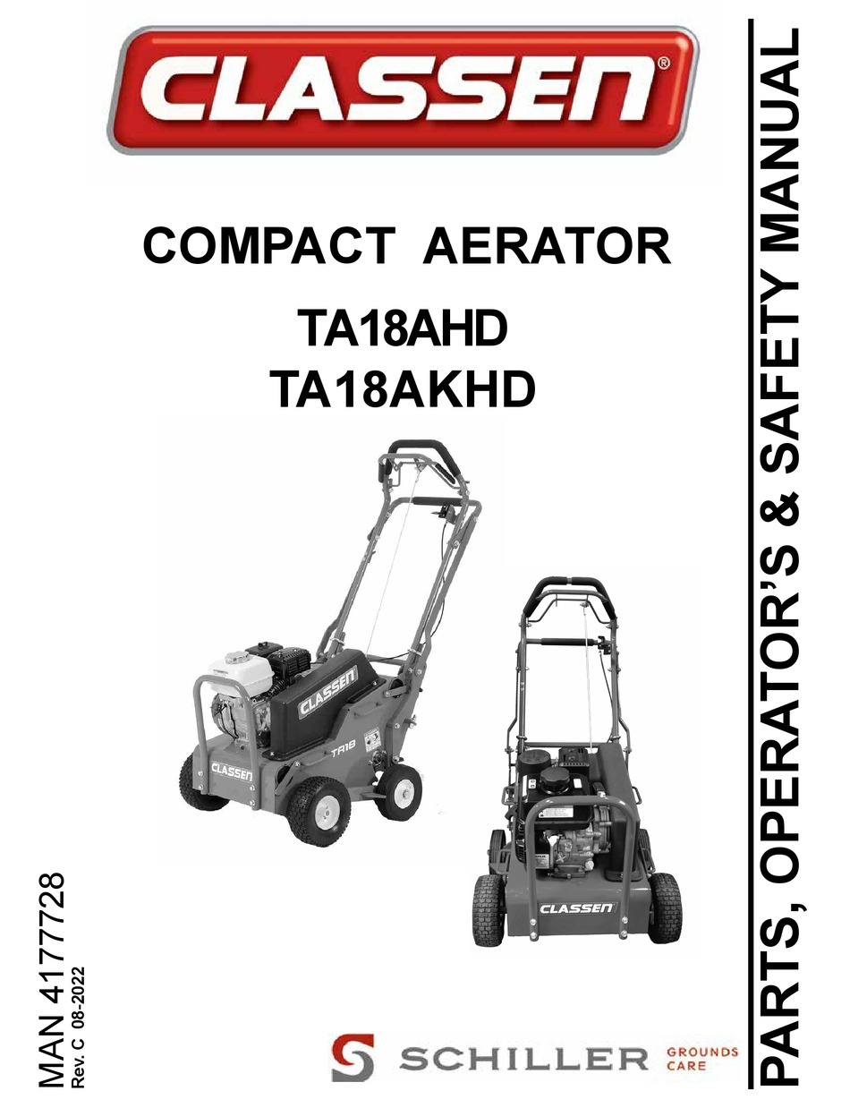 SCHILLER CLASSEN TA18AHD OPERATORS SAFETY MANUAL Pdf Download | ManualsLib