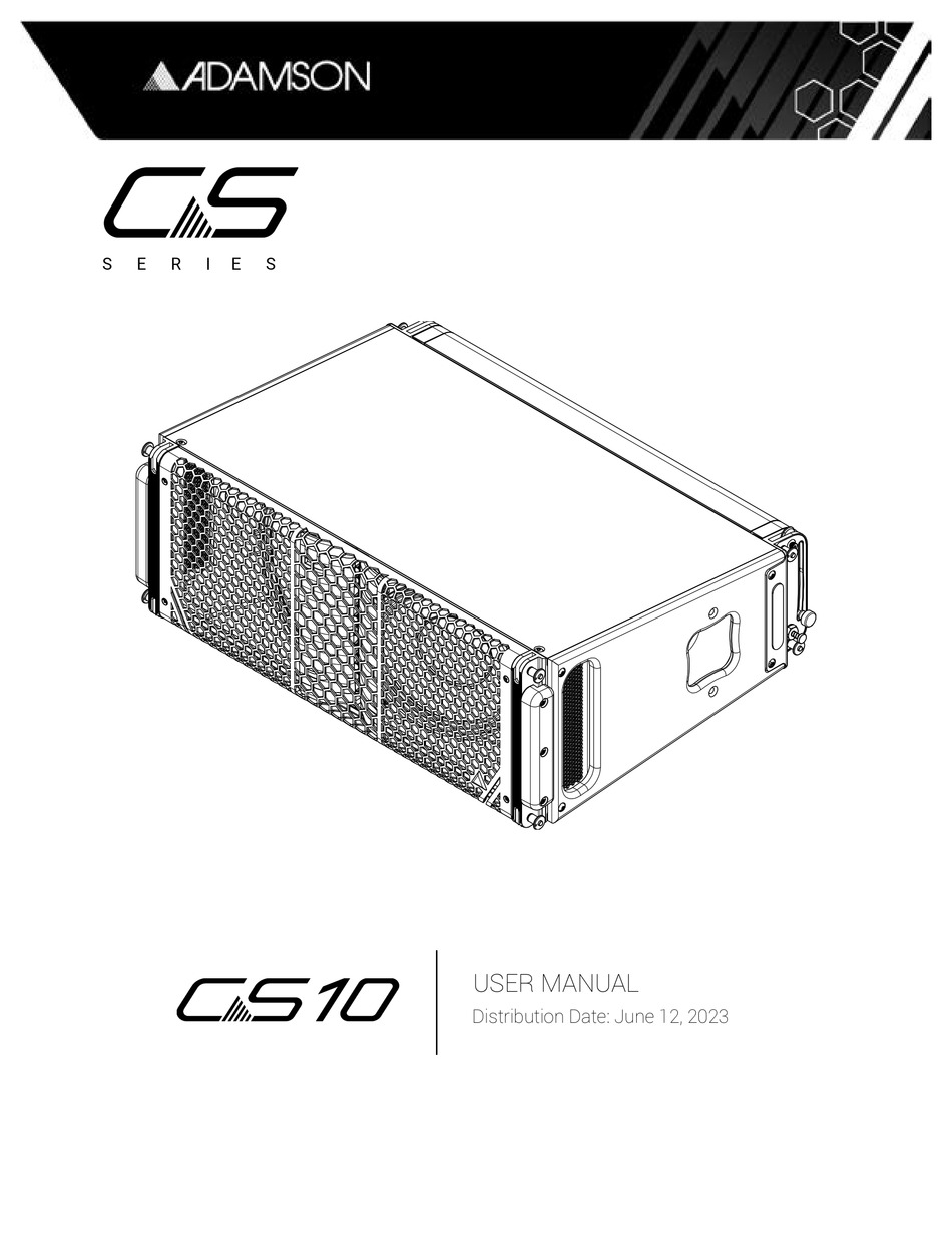 ADAMSON SYSTEMS ENGINEERING CS10 USER MANUAL Pdf Download | ManualsLib