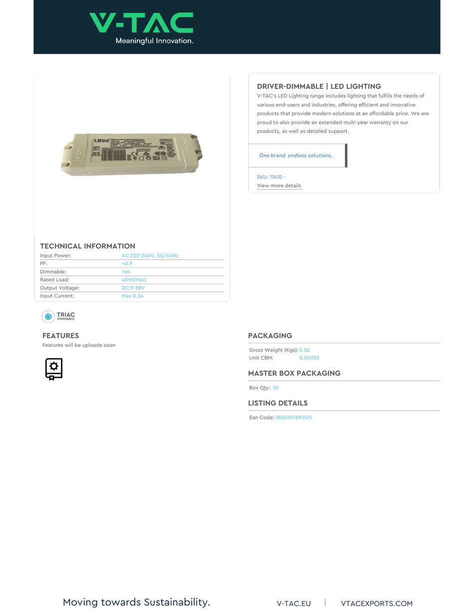 V-TAC 11410 INSTALLATION INSTRUCTION Pdf Download | ManualsLib