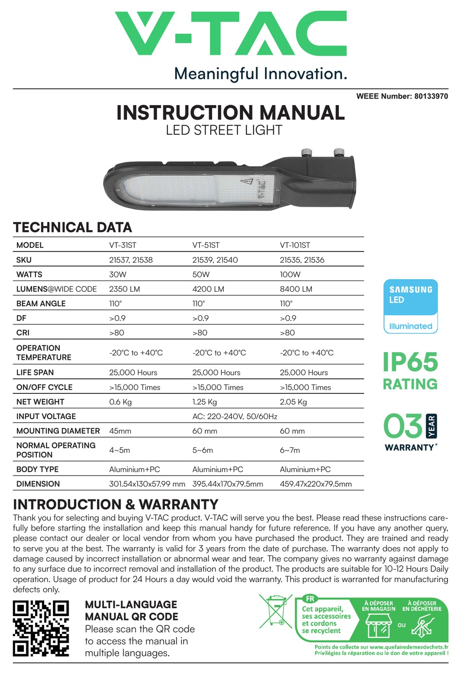 V-TAC VT-31ST INSTRUCTION MANUAL Pdf Download | ManualsLib