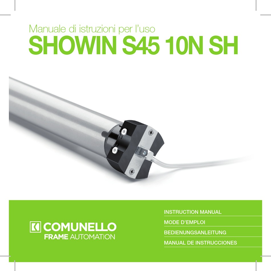 COMUNELLO SHOWIN S45 10N SH INSTRUCTION MANUAL Pdf Download | ManualsLib