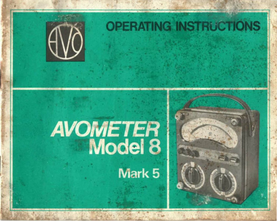 AVO AVOMETER 8 OPERATING INSTRUCTIONS MANUAL Pdf Download | ManualsLib