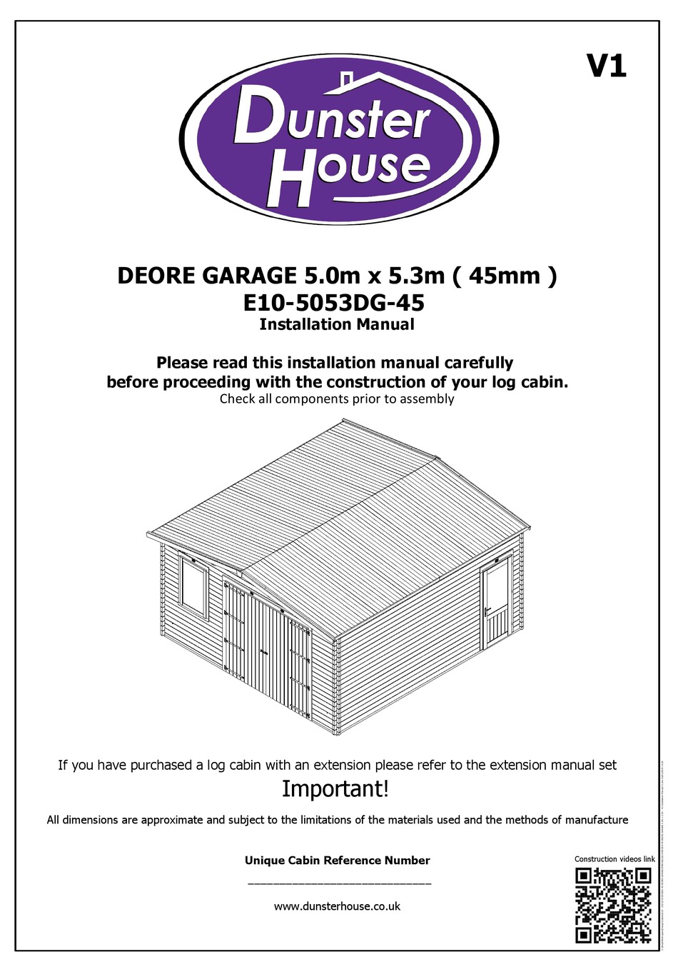DUNSTER HOUSE DEORE E10-5053DG-45 INSTALLATION MANUAL Pdf Download ...