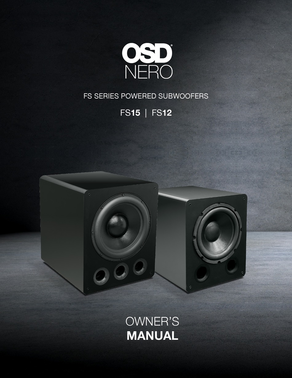 OSD AUDIO FS SERIES OWNER'S MANUAL Pdf Download | ManualsLib