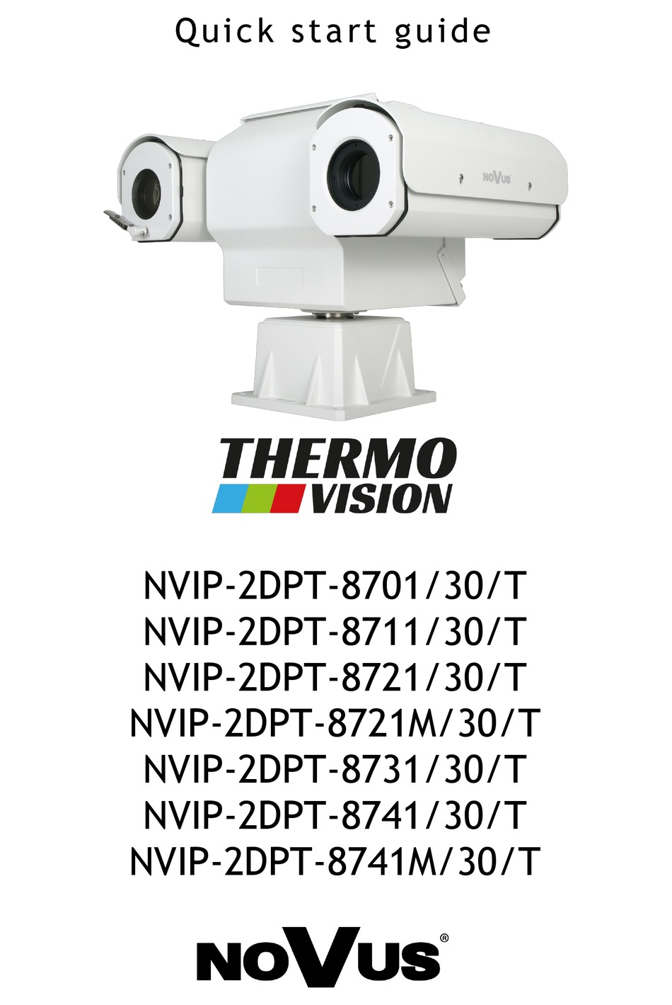 NOVUS THERMO VISION NVIP-2DPT-8701/30/T QUICK START MANUAL Pdf Download ...