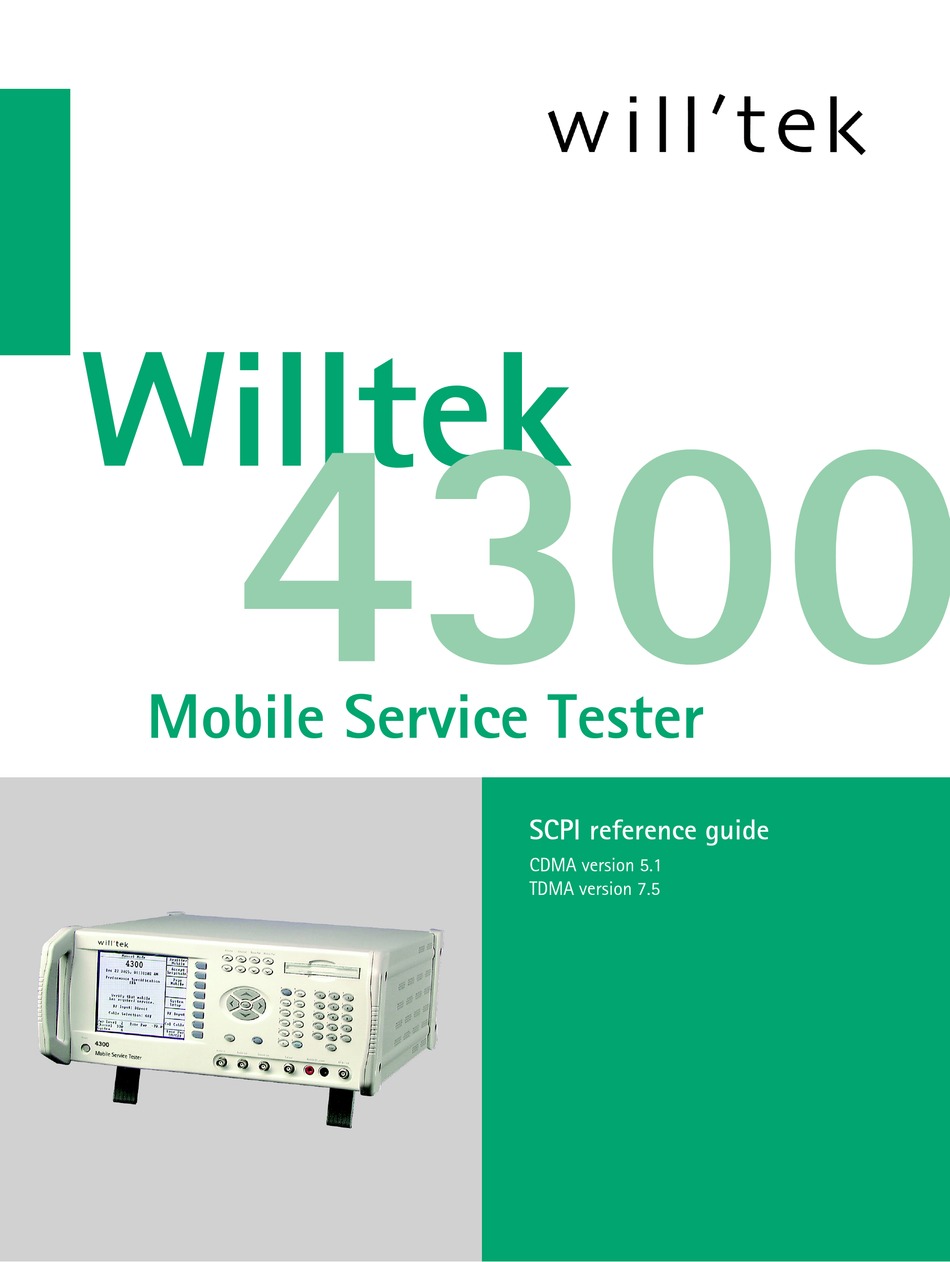 WILLTEK 4300 REFERENCE MANUAL Pdf Download | ManualsLib