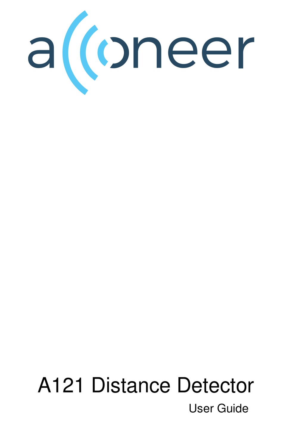 ACCONEER A121 USER MANUAL Pdf Download | ManualsLib