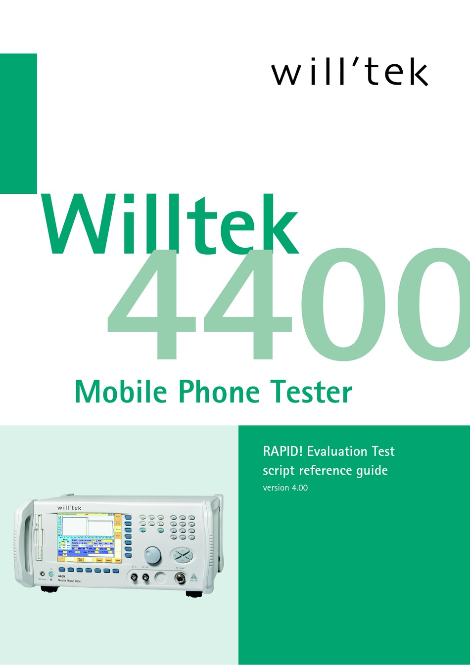 WILLTEK 4400 REFERENCE MANUAL Pdf Download | ManualsLib