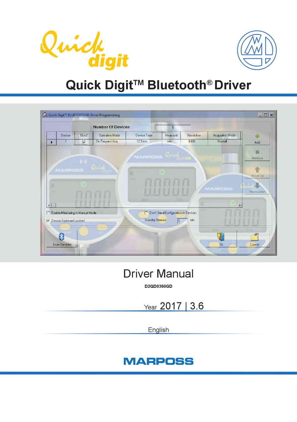 MARPOSS QUICK DIGIT DRIVER MANUAL Pdf Download | ManualsLib
