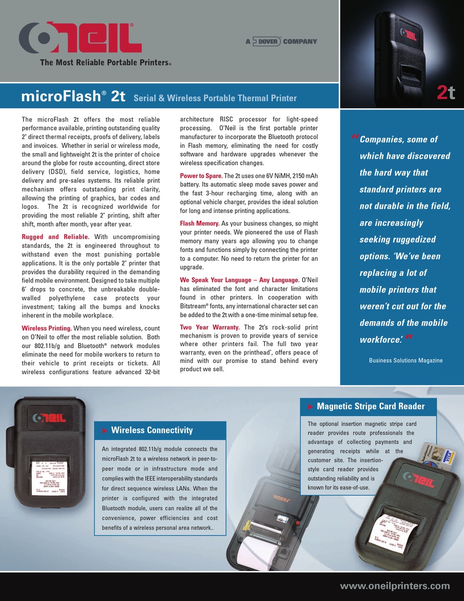 ONEIL MICROFLASH 2T DATASHEET Pdf Download | ManualsLib