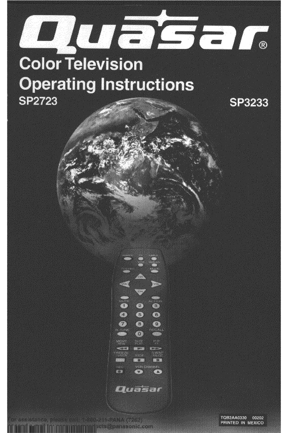 QUASAR SP 3233 USER MANUAL Pdf Download ManualsLib