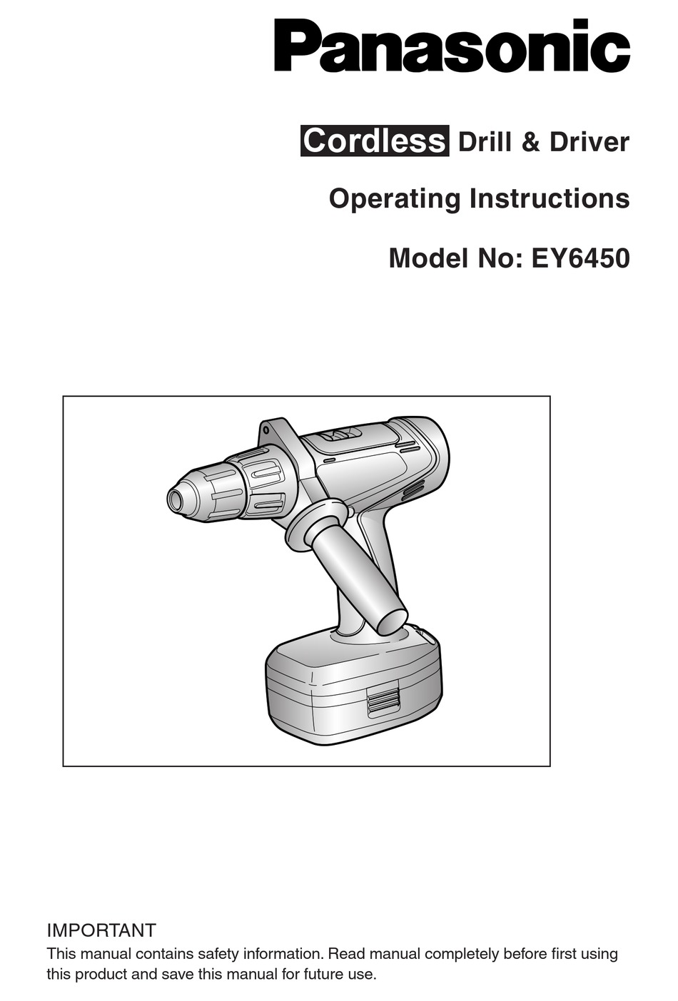 PANASONIC EY 6450 OPERATING INSTRUCTIONS MANUAL Pdf Download ManualsLib panasonic-ey-6450-operating-instructions-manual-pdf-download-manualslib