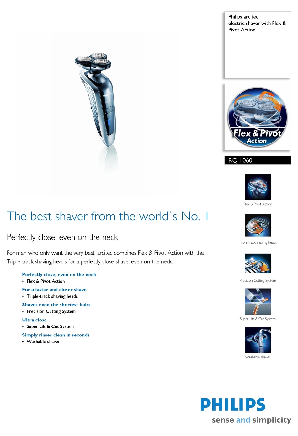 PHILIPS RQ 1060 SPECIFICATIONS Pdf Download | ManualsLib