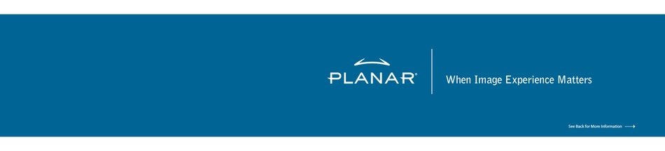 PLANAR PT1500MX QUICK START MANUAL Pdf Download | ManualsLib