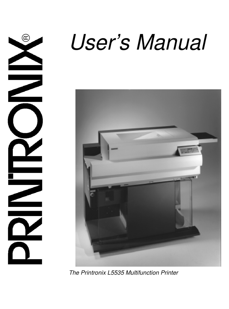 PRINTRONIX L5535 USER MANUAL Pdf Download | ManualsLib