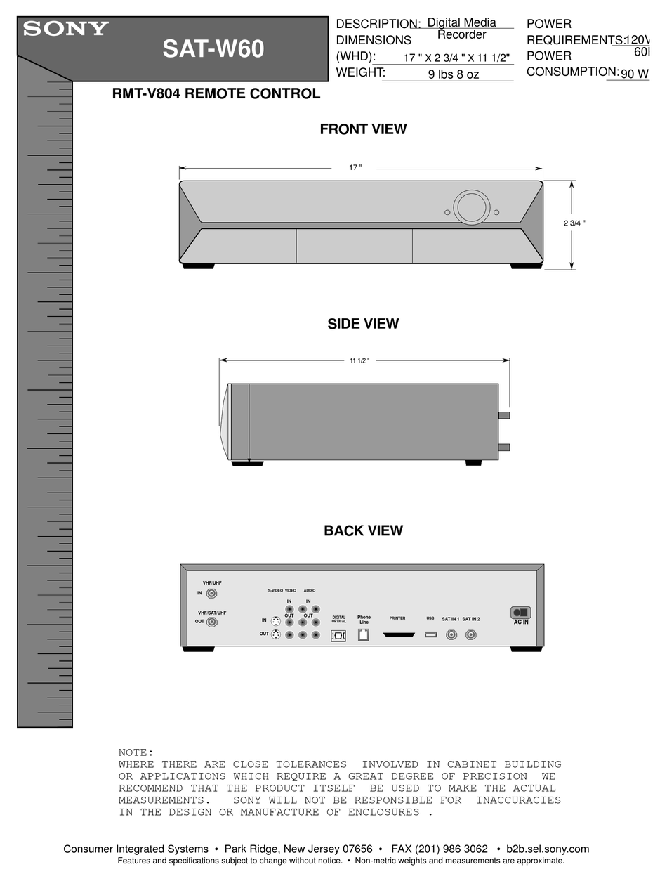 sony-sat-w60-dimensional-information-pdf-download-manualslib