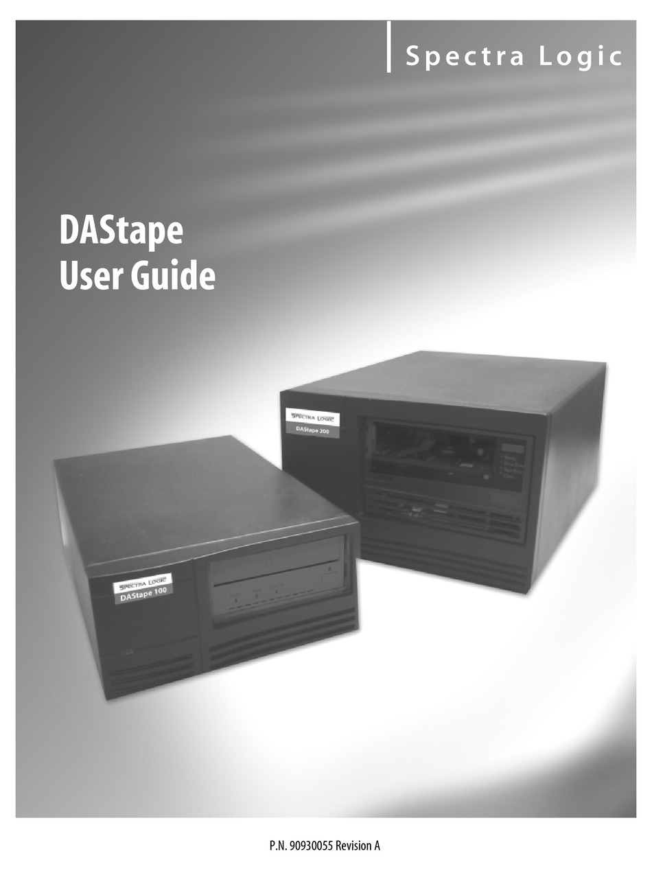 SPECTRA LOGIC DASTAPE 100 USER MANUAL Pdf Download | ManualsLib
