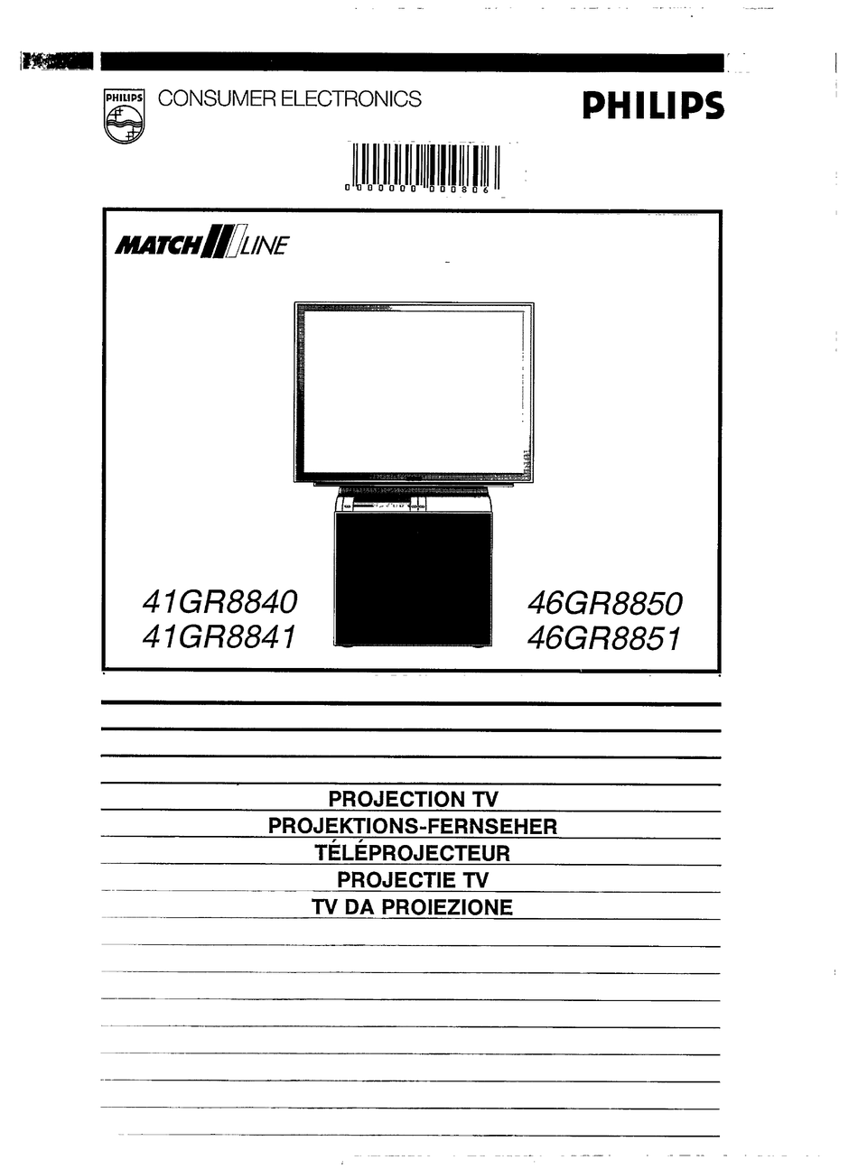 PHILIPS MATCHLINE 41GR8840 OPERATING INSTRUCTIONS MANUAL Pdf Download ...