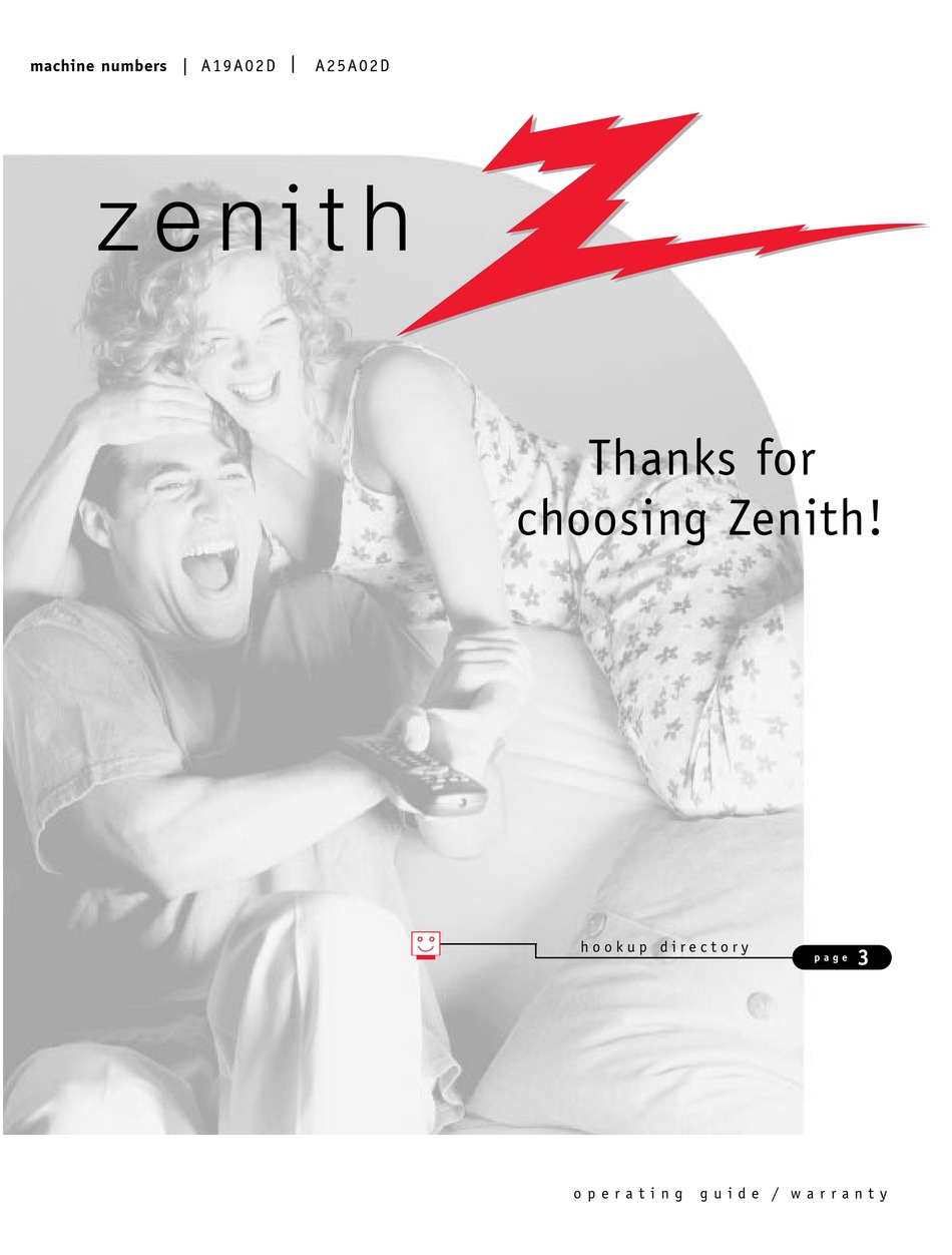 ZENITH A19A02D OPERATING MANUAL Pdf Download | ManualsLib