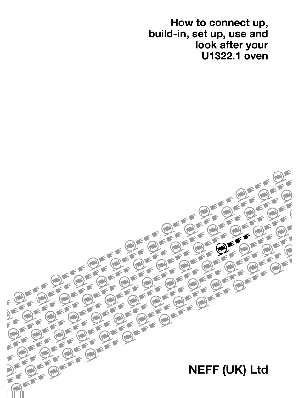 NEFF U1322N1GB HOW TO CONNECT Pdf Download | ManualsLib