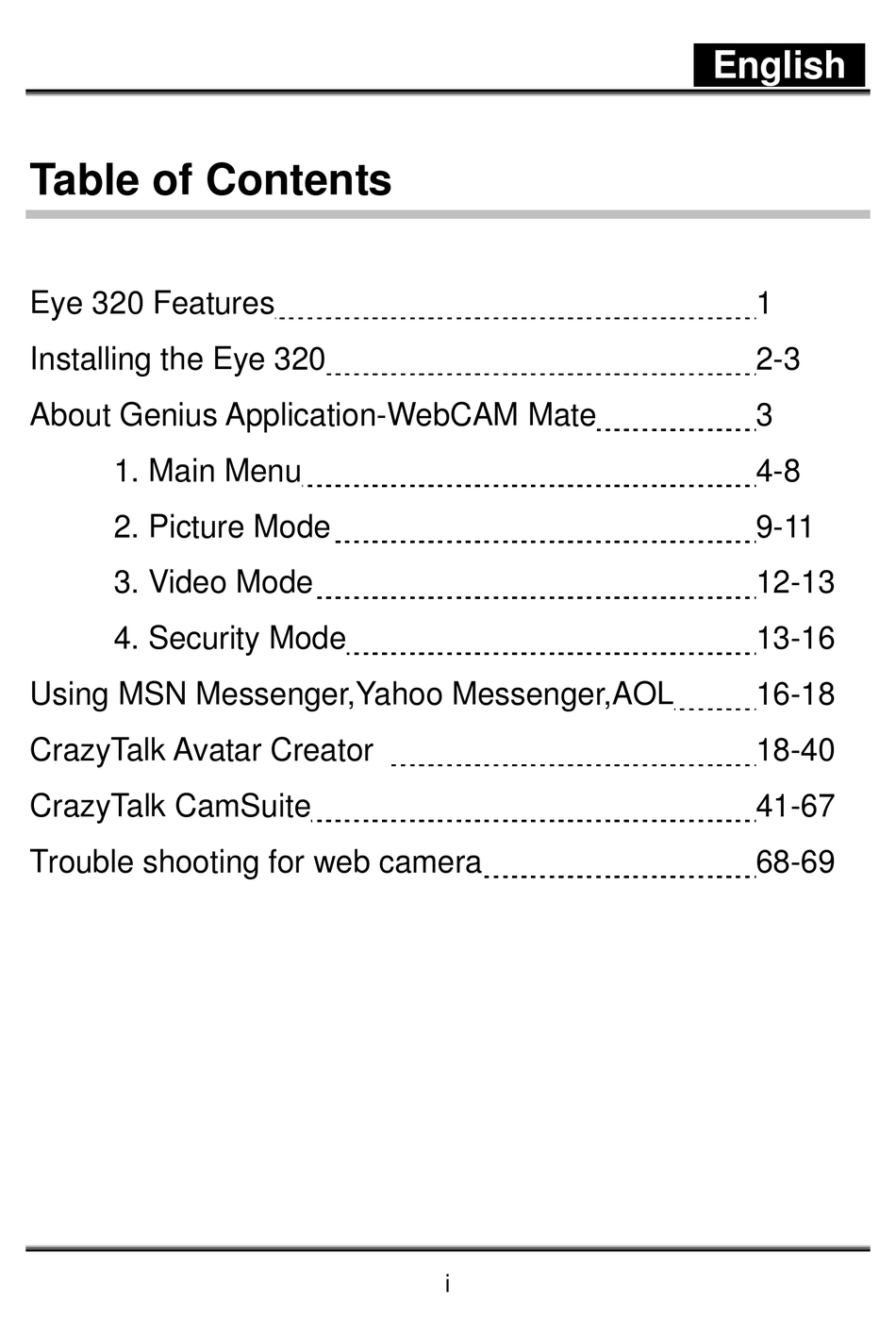GENIUS EYE 320 MANUAL Pdf Download | ManualsLib