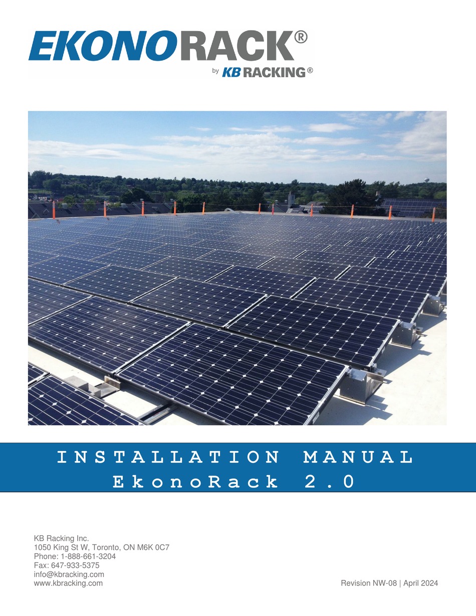 KB RACKING EKONORACK 2.0 INSTALLATION MANUAL Pdf Download | ManualsLib