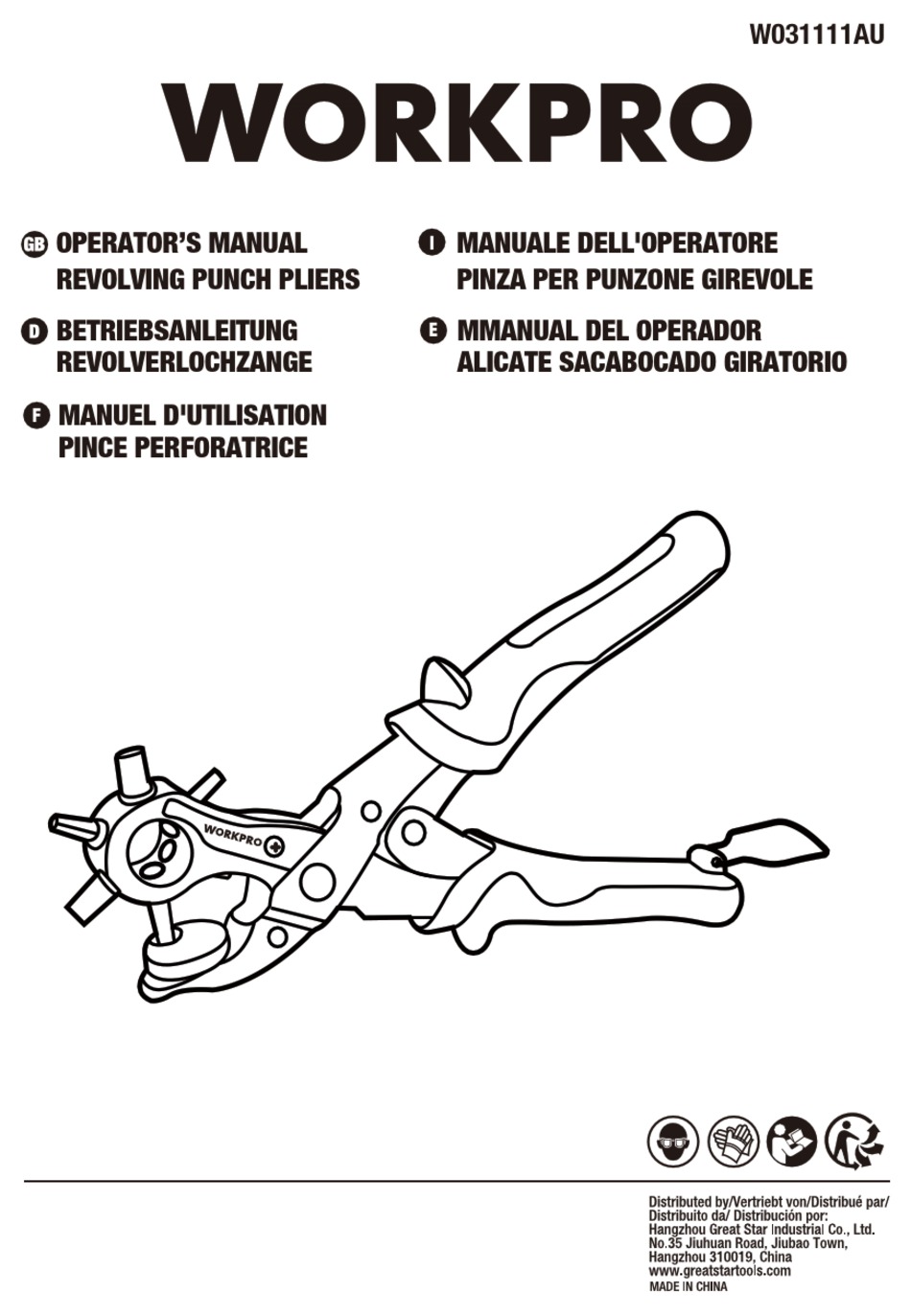 WORKPRO W031111AU OPERATOR'S MANUAL Pdf Download | ManualsLib