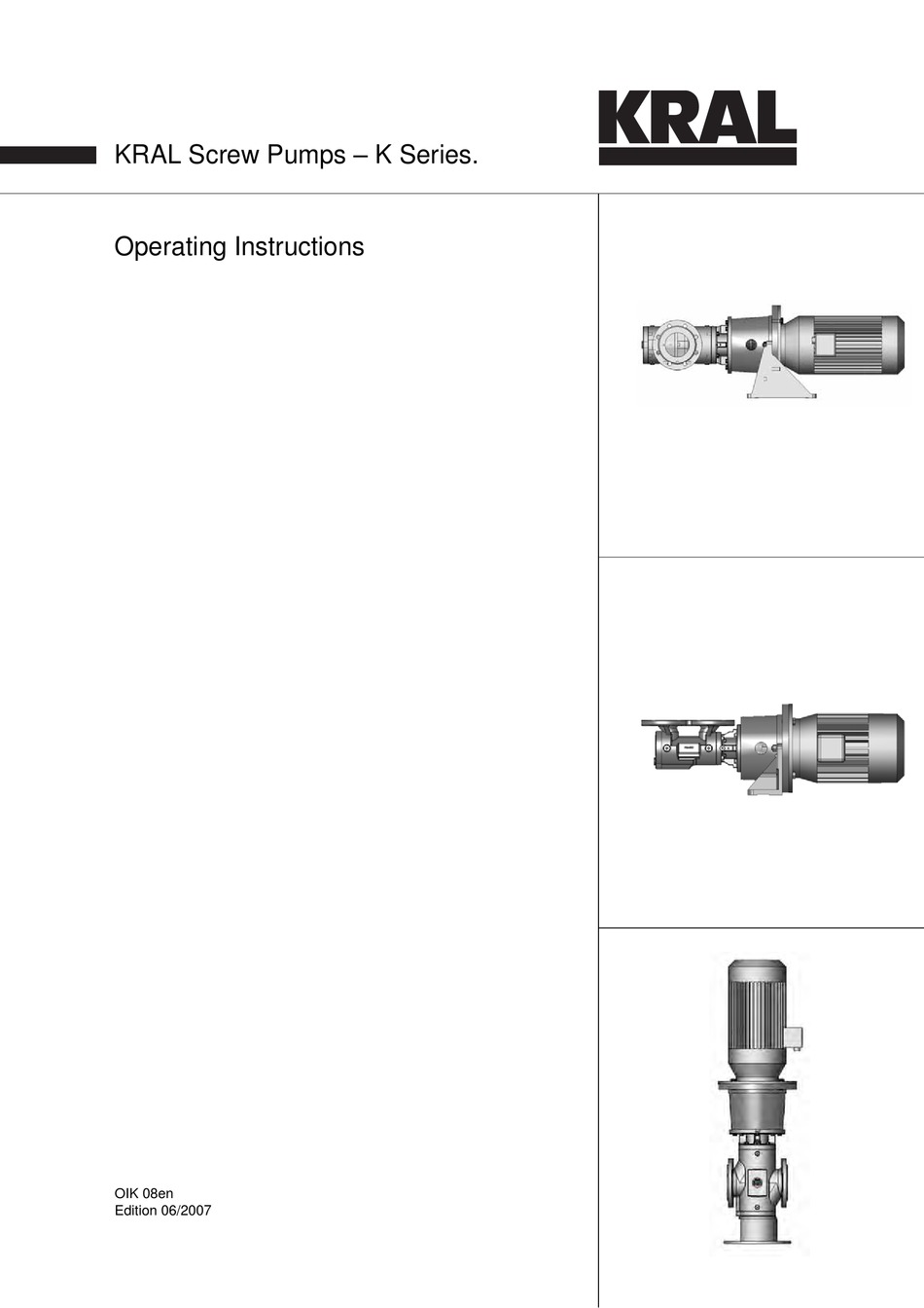 KRAL K SERIES OPERATING INSTRUCTIONS MANUAL Pdf Download | ManualsLib