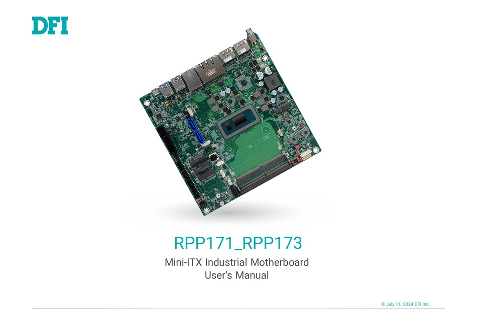 DFI RPP171 USER MANUAL Pdf Download | ManualsLib