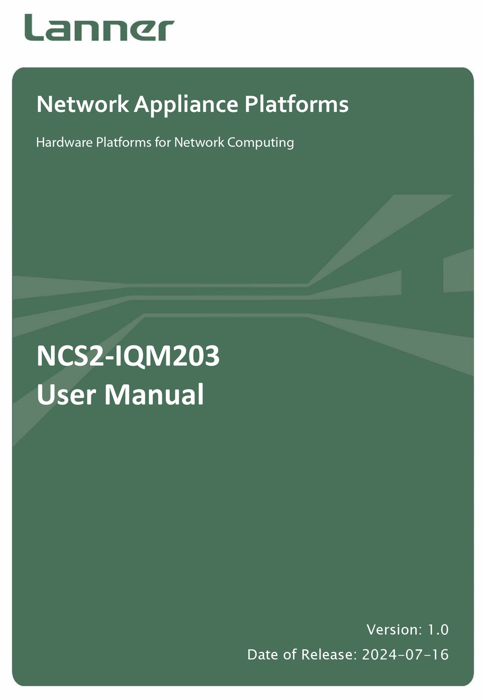 LANNER NCS2-IQM203 USER MANUAL Pdf Download | ManualsLib