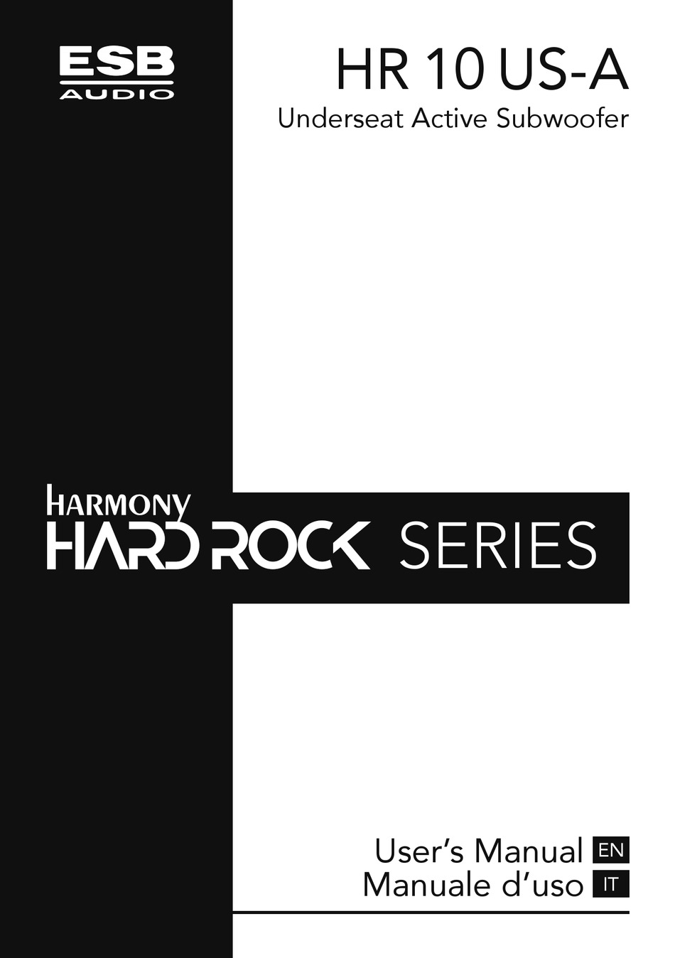 ESB AUDIO HARMONY HARDROCK HR 10 US-A USER MANUAL Pdf Download | ManualsLib