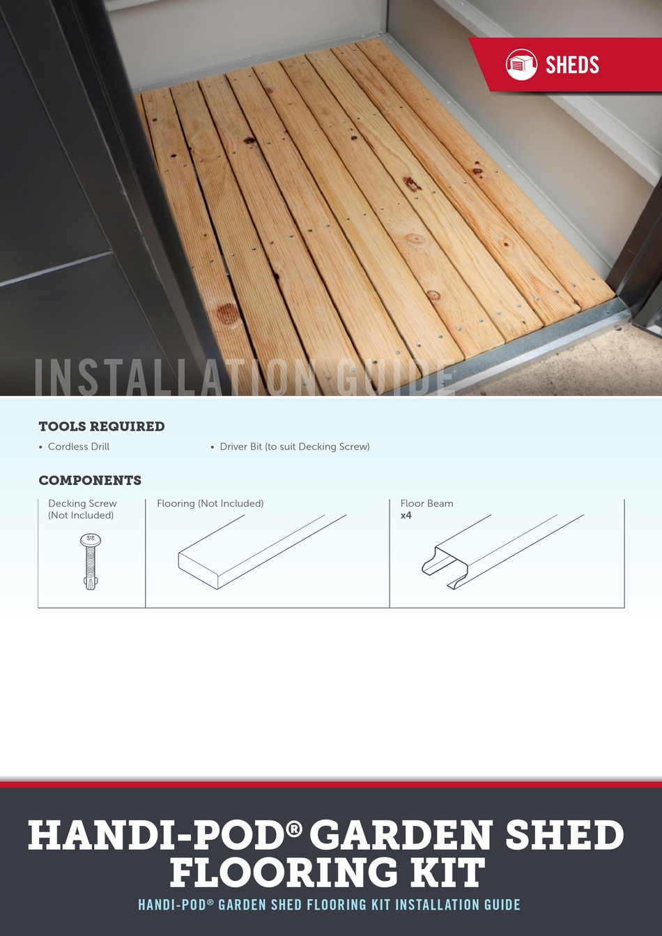 STRATCO HANDI-POD GARDEN SHED INSTALLATION MANUAL Pdf Download | ManualsLib