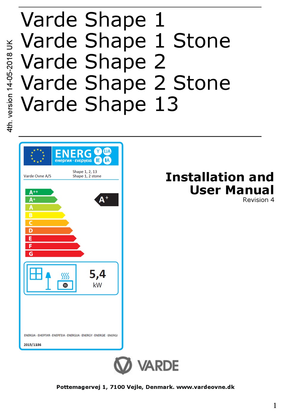 VARDE SHAPE 2 AIR INSTALLATION AND USER MANUAL Pdf Download | ManualsLib