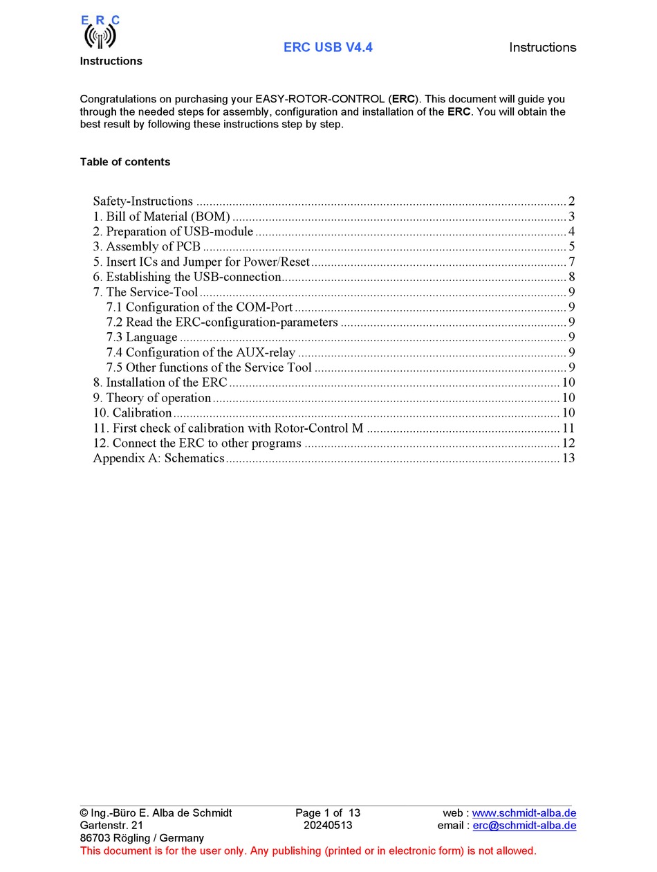 ERC USB V4.4 INSTRUCTIONS MANUAL Pdf Download | ManualsLib