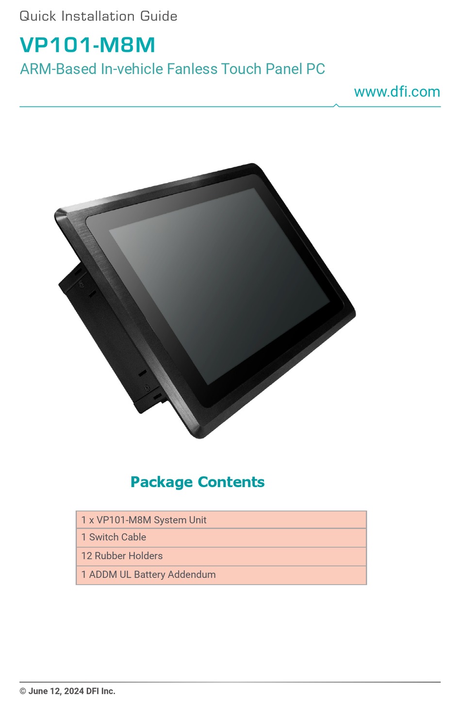 DFI VP101-M8M QUICK INSTALLATION MANUAL Pdf Download | ManualsLib