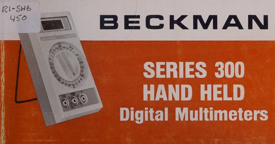 BECKMAN 310 MANUAL Pdf Download | ManualsLib