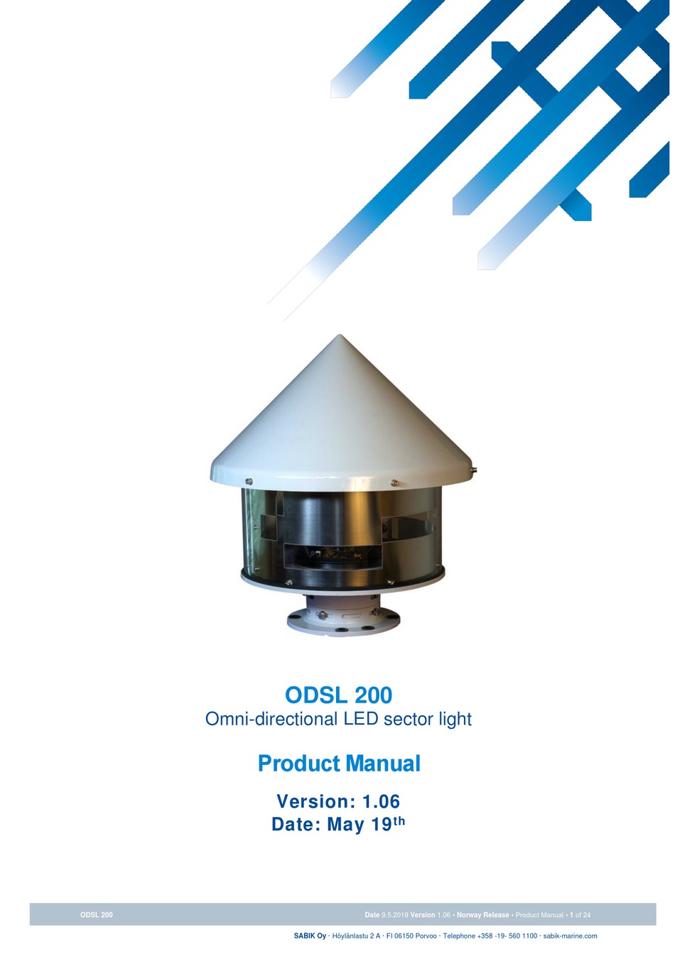 SABIK MARINE ODSL 200 PRODUCT MANUAL Pdf Download | ManualsLib
