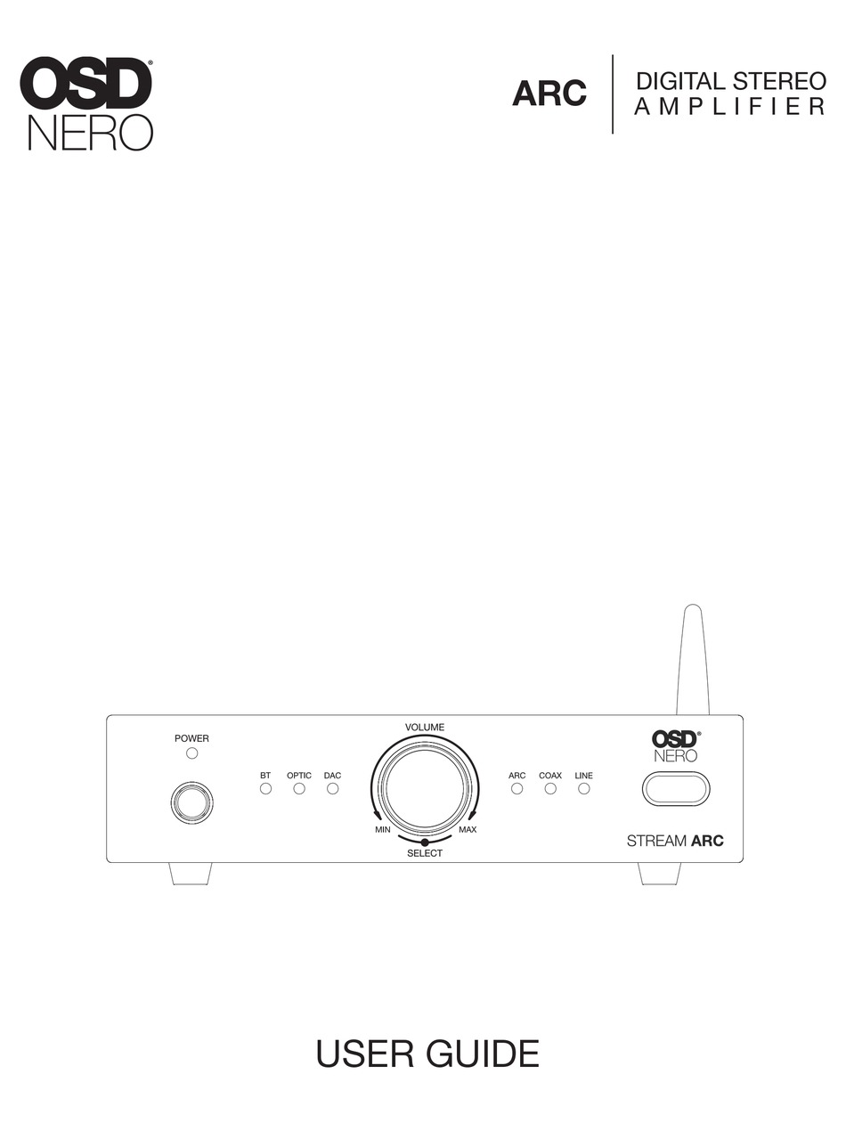 OSD AUDIO NERO STREAM ARC USER MANUAL Pdf Download | ManualsLib