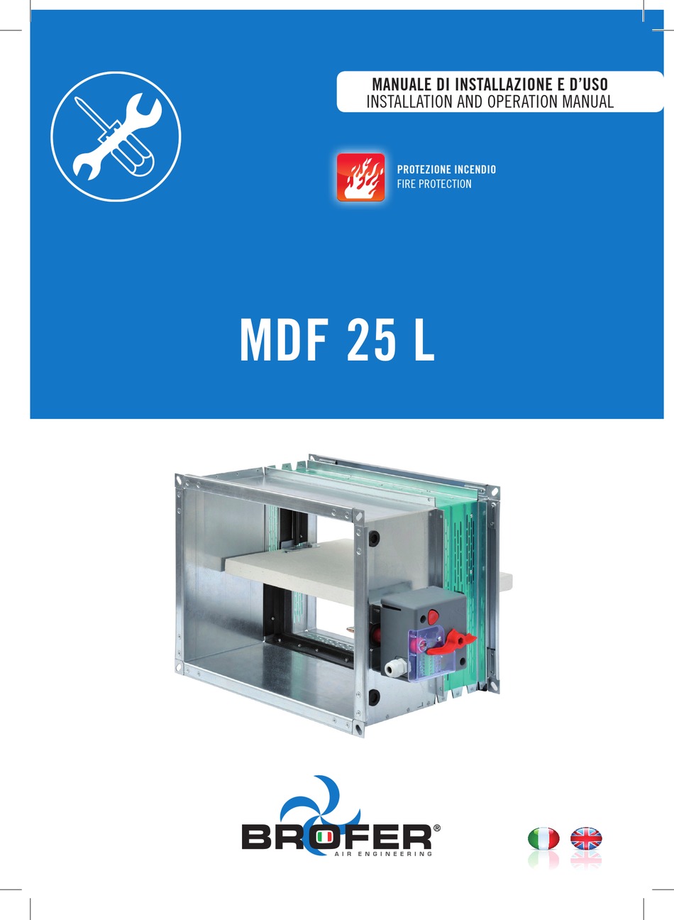 BROFER MDF 25 L INSTALLATION AND OPERATION MANUAL Pdf Download | ManualsLib